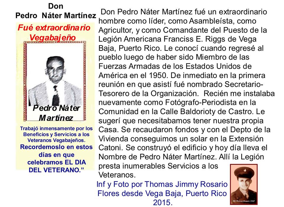 Pedro Náter Martínez, por Thomas (Jimmy) Rosario Flores – La voz vegabajeña